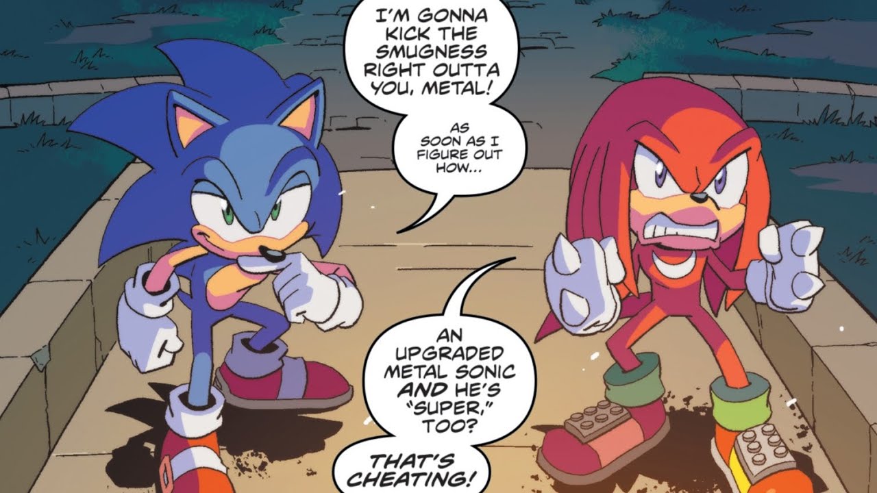 Sonic Comic Dub Sonic Knuckles Vs Neo Metal Sonic Idw Sonic Comic