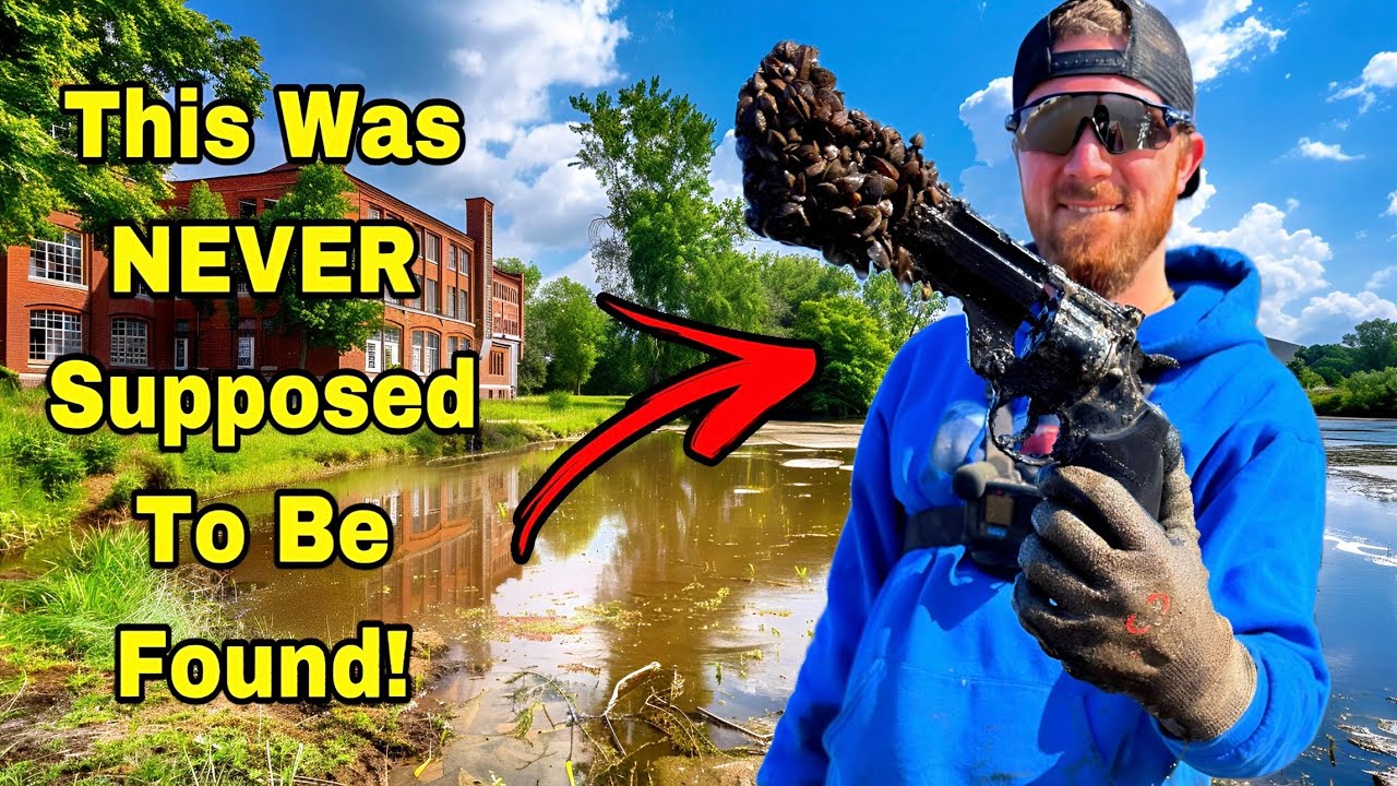 I Found Shooter S Gun Magnet Fishing Behind School Youtube