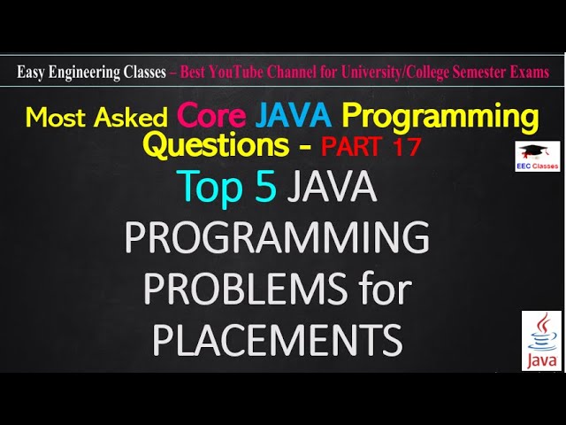 Java Programming Questions