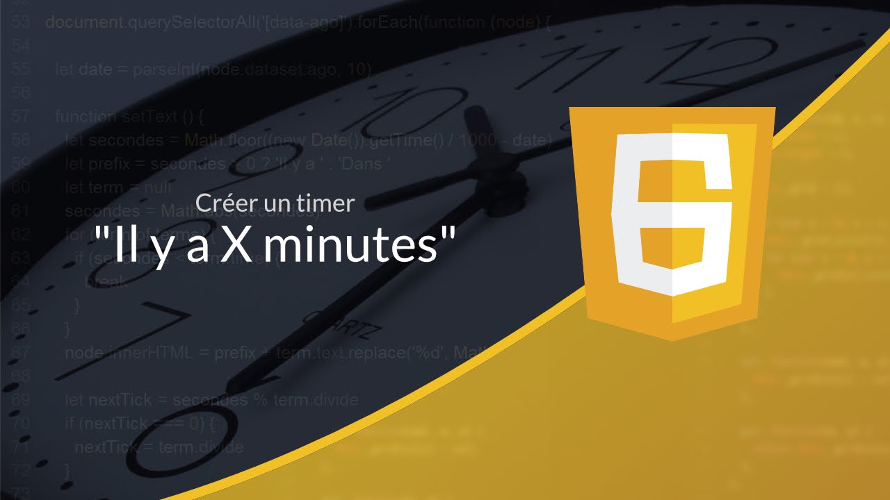 Tutoriel Javascript Timer Relatif Youtube