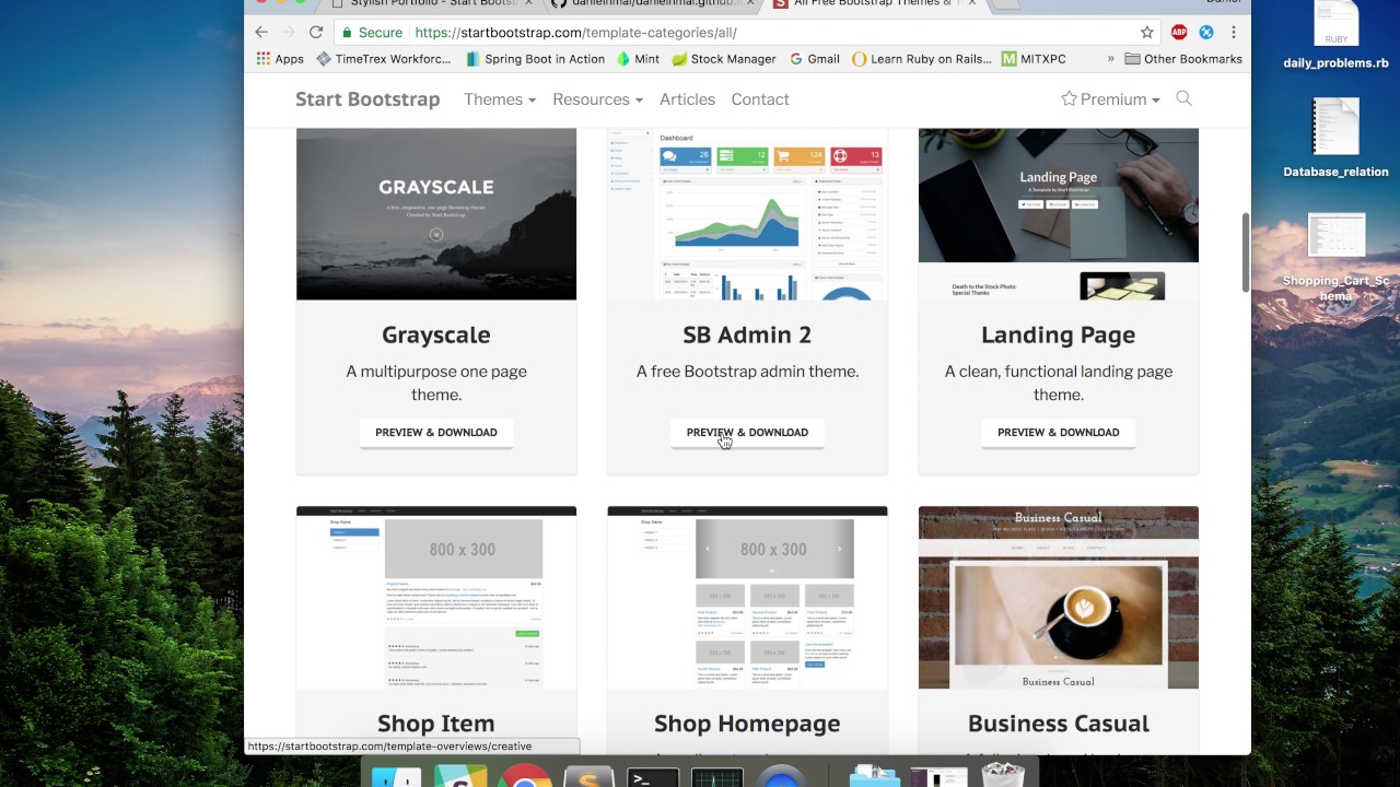 Update Personal Website On Github Using Bootstrap Free Templates Youtube