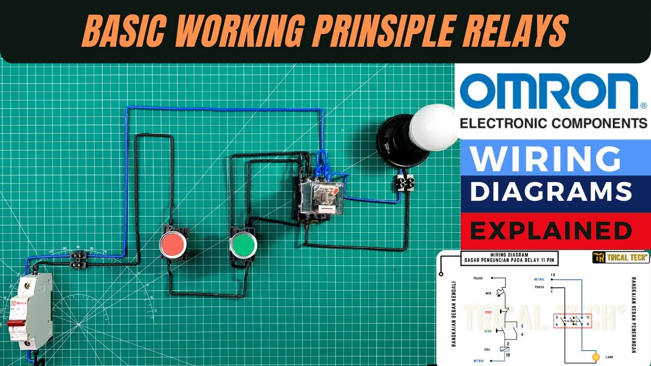 How To Basic Working Prinsiple Relays Work Omron Mk3p N 11 Pin Youtube