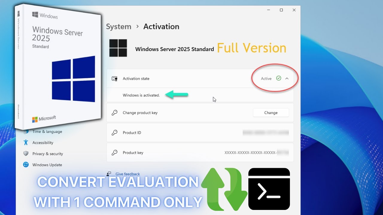 How To Activate Windows Server 2025 Evaluation 1 Command Only Youtube