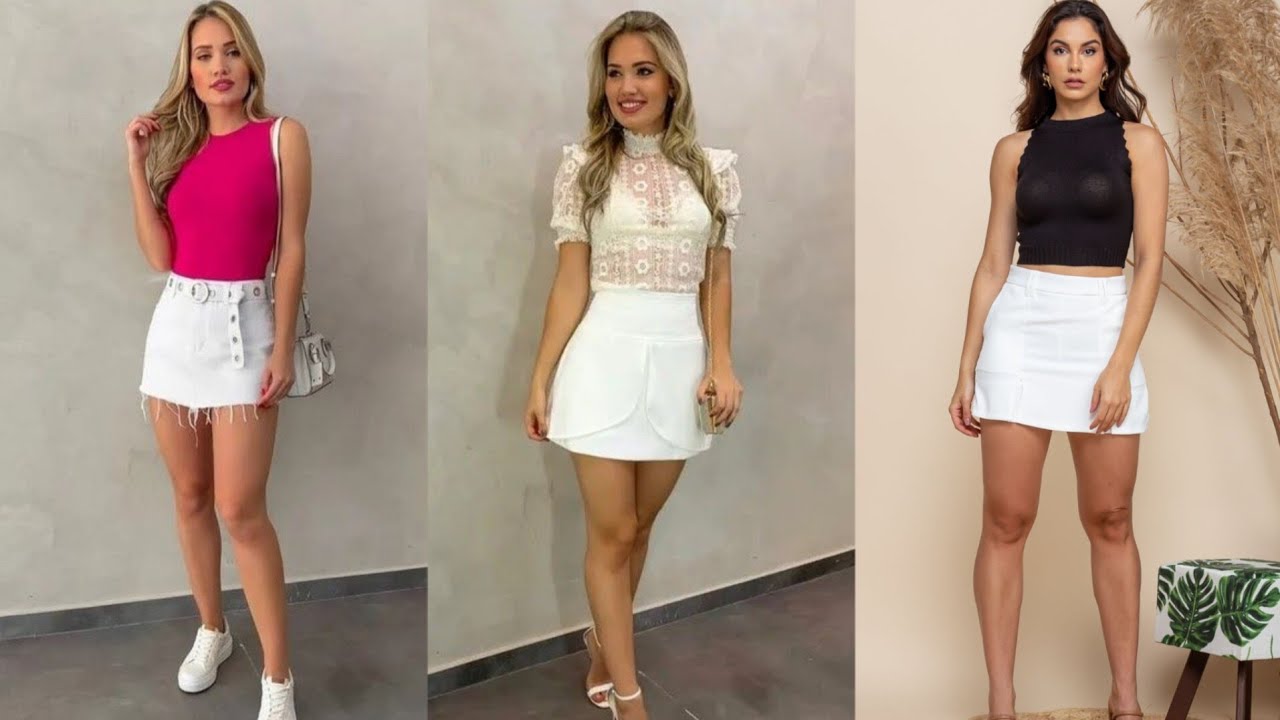 Outfits Con Mini Falda Blanca Youtube
