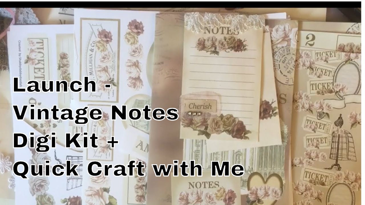 Launch Vintage Notes And Quick Craft With Me Diy Ephemera Youtube