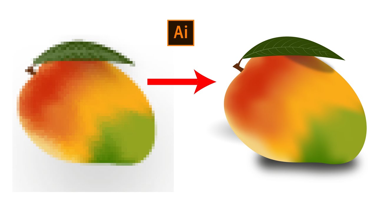 Mango Vector Design Tutorial How To Make Vector Fruits In Adobe