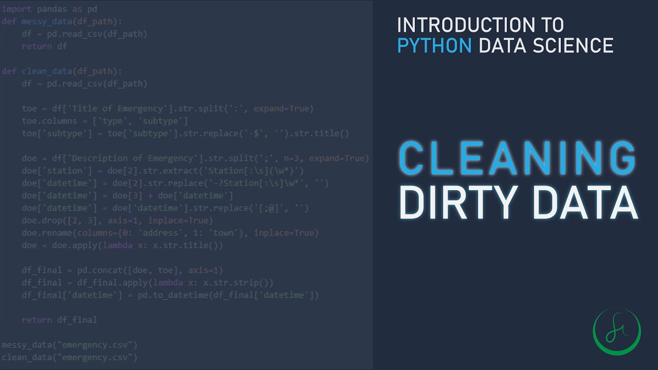 Introduction To Data Science With Python Preprocessing Dirty Data