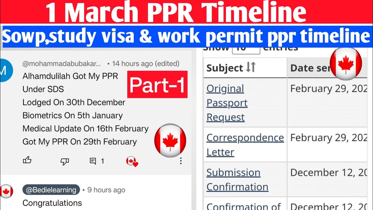 1st March Ppr Request Timeline Today S Ppr Request Timeline Canada