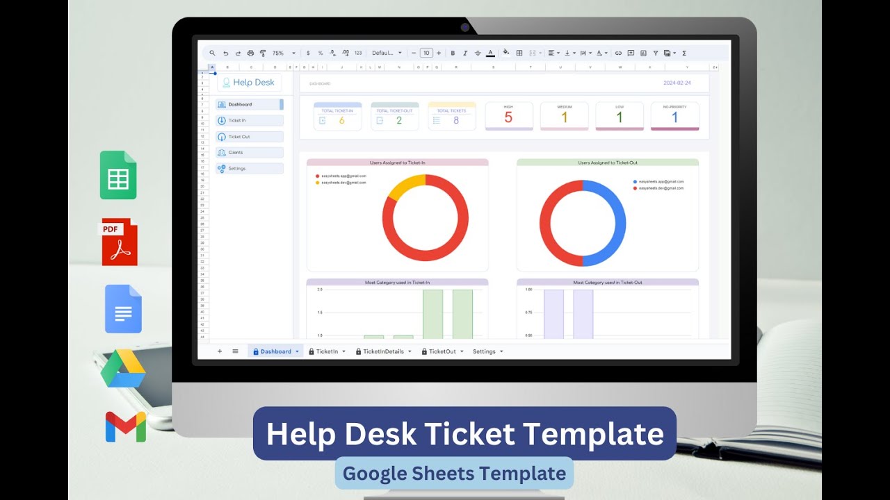 Help Desk Ticket Template In Google Sheets Youtube