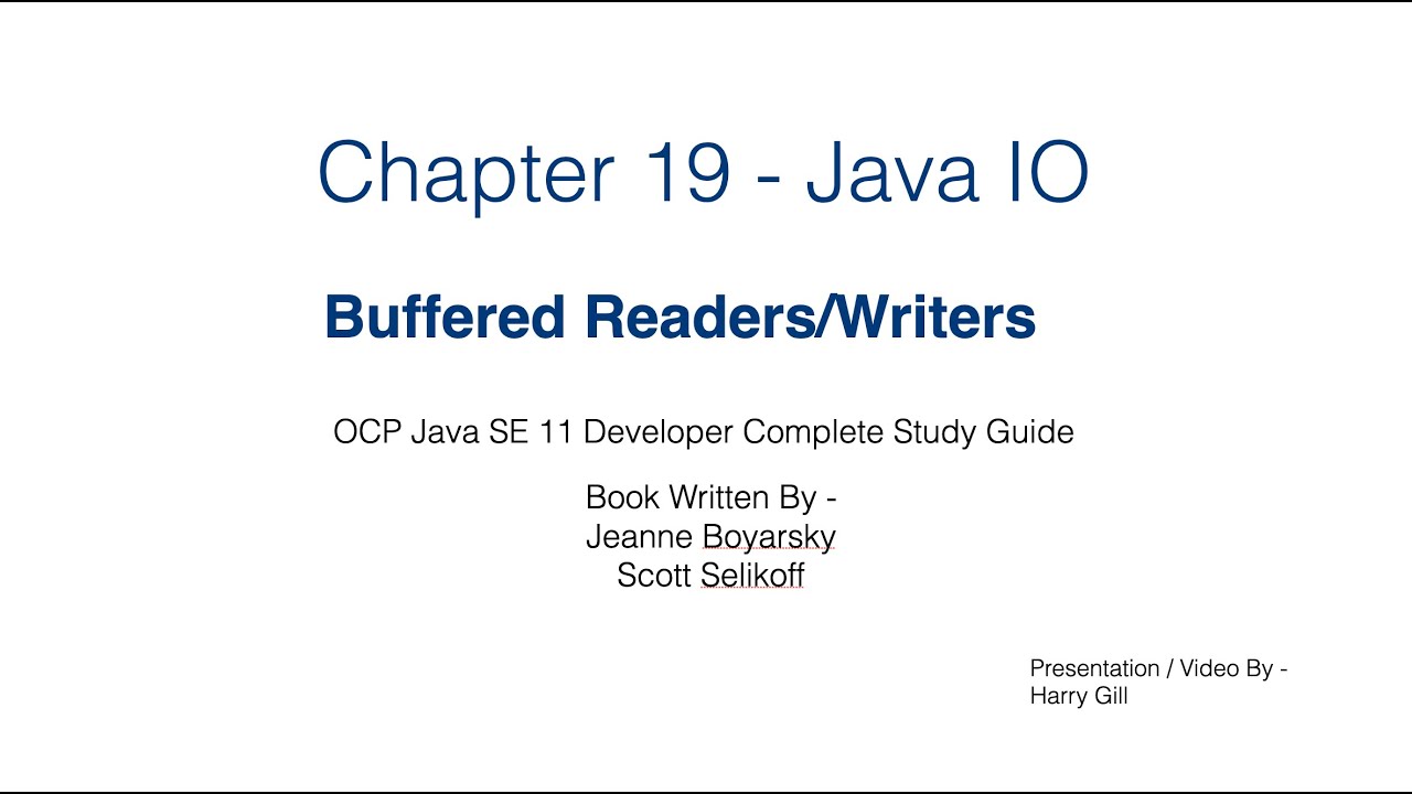 Io Streams Part 04 Buffered Reader Writer Java Io Input Output