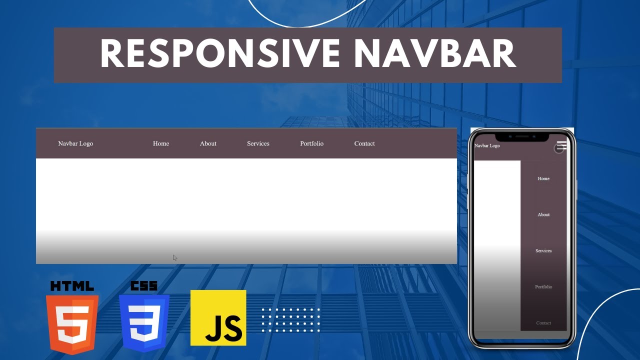 Complete Responsive Navbar Tutorial Using Html Css Javascript 2022 рџ ґ