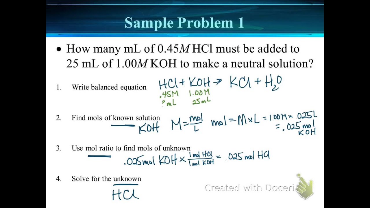 Titration Equation