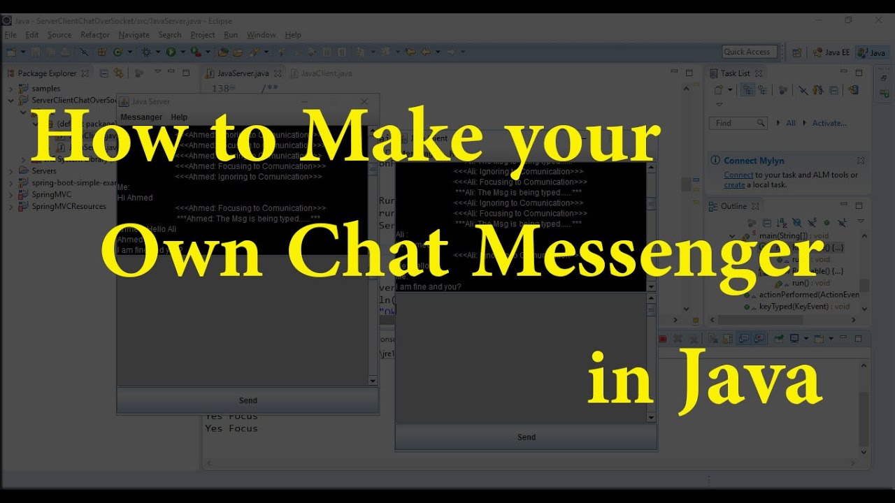 How To Make Own Chat Messenger In Java Project Youtube