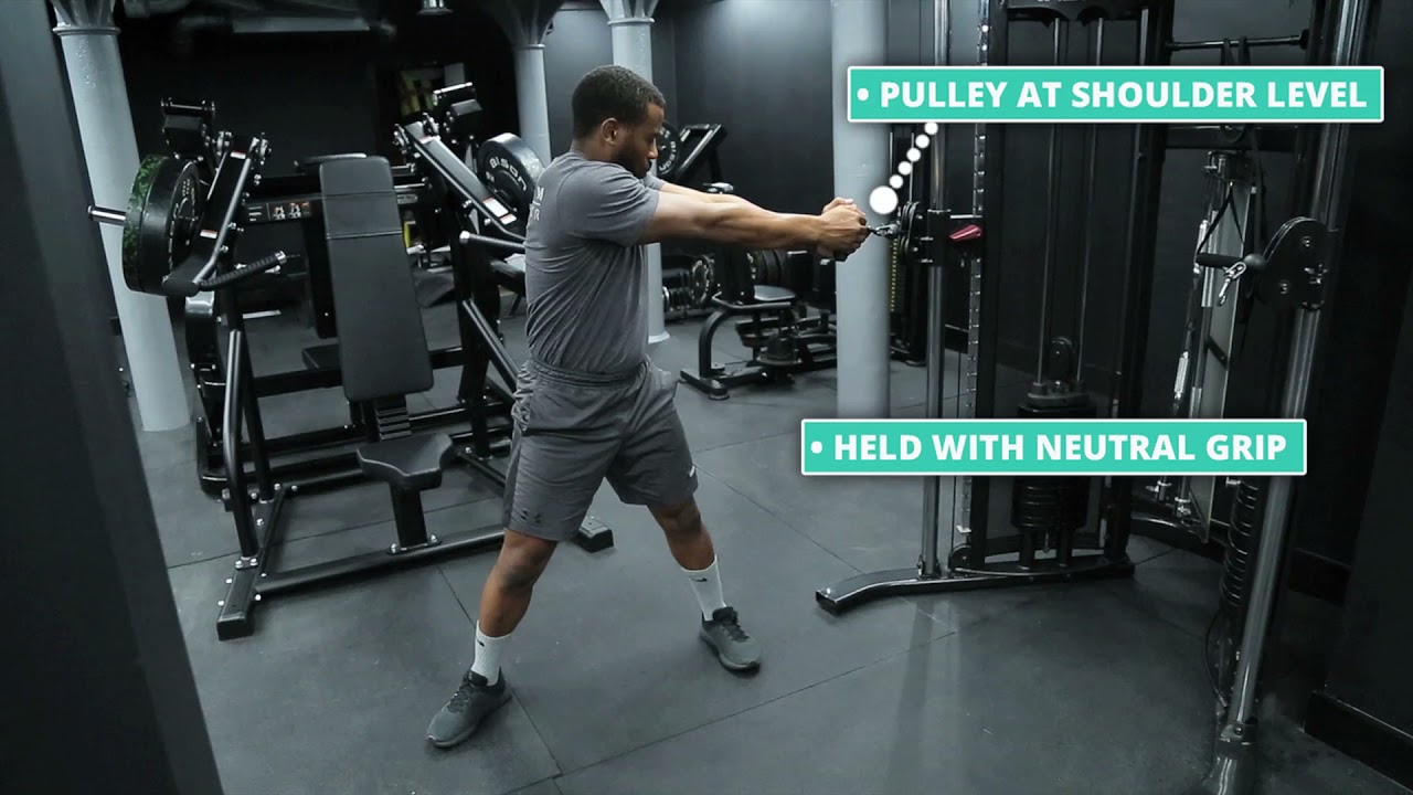How To Do Standing Cable Wood Chop Exercise Demo Youtube
