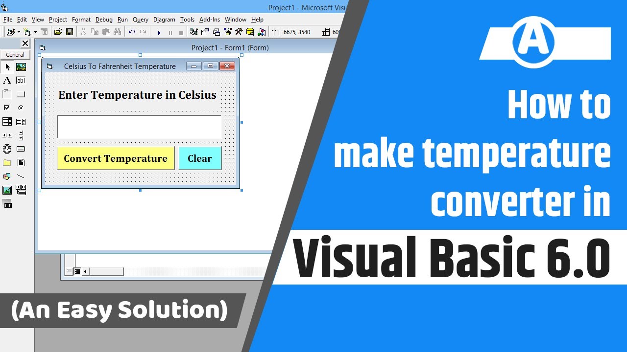 How To Make Temperature Converter In Visual Basic 6 0 Youtube
