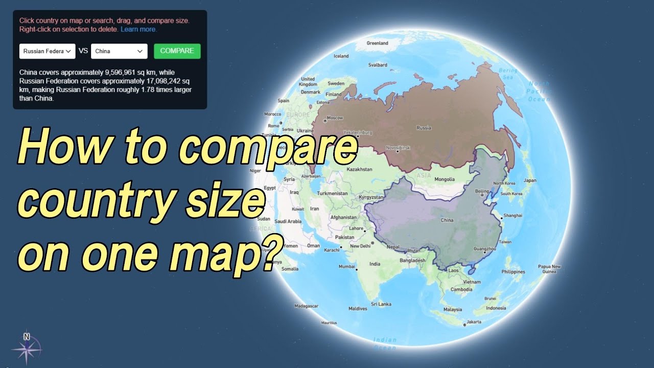 Interactive World Map Country Size Comparison Tool Free Infoupdate Org