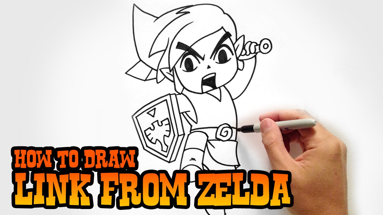 How To Draw Link From Legend Of Zelda Youtube