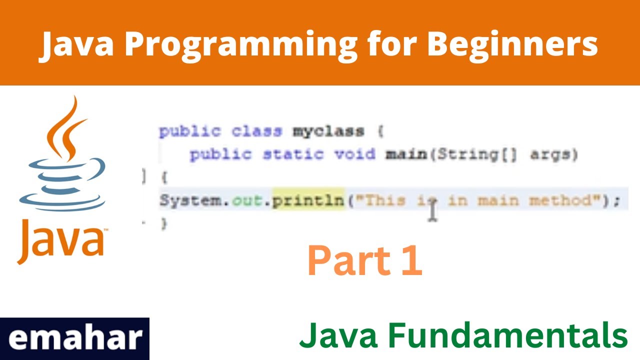 Java Programming For Beginners Part 1 Youtube