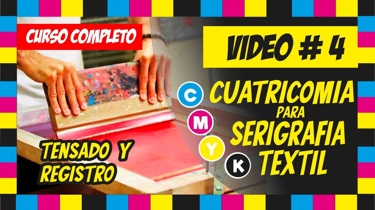 Screen Printing Cmyk Cuatricomía En Serigrafia Textil Tensado Y