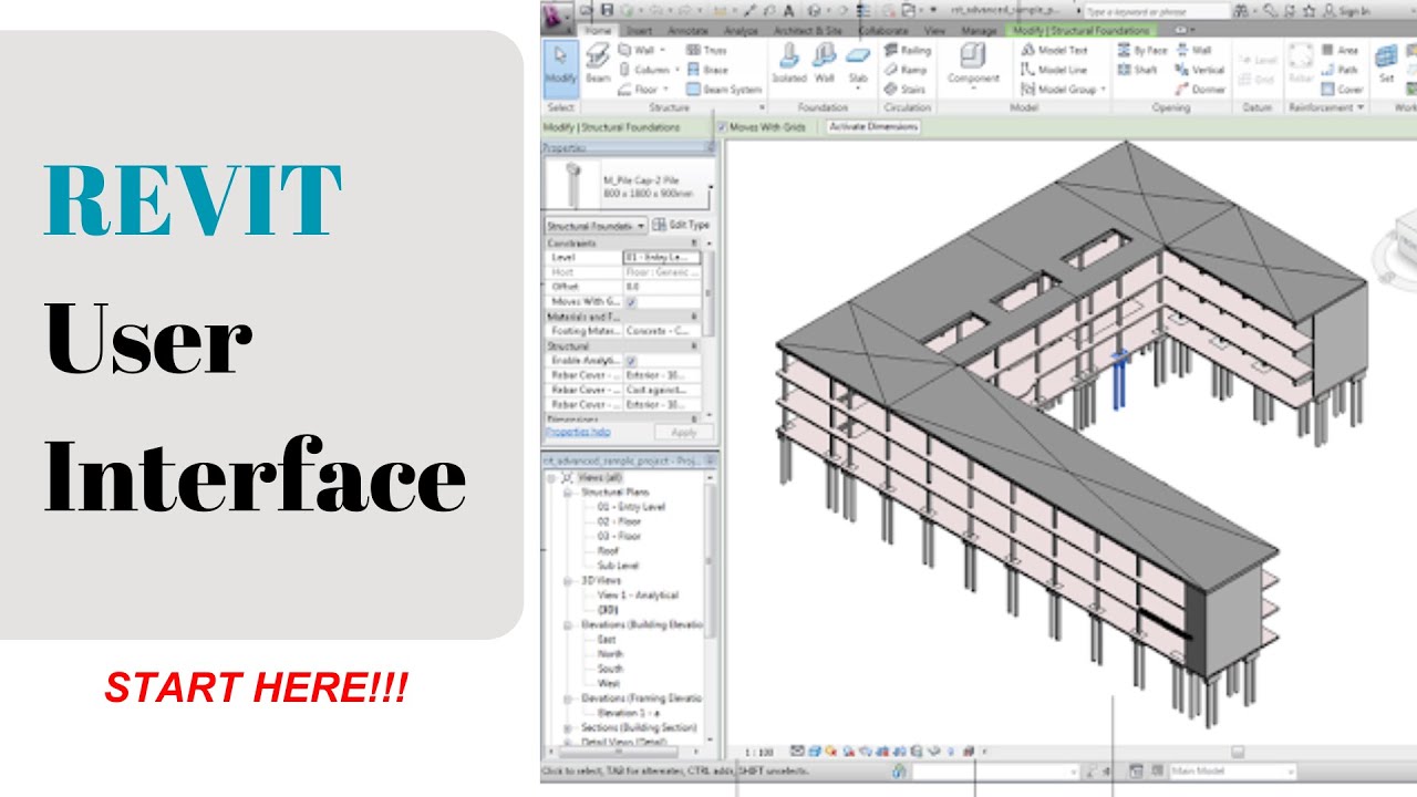 Revit User Interface Introduction Youtube