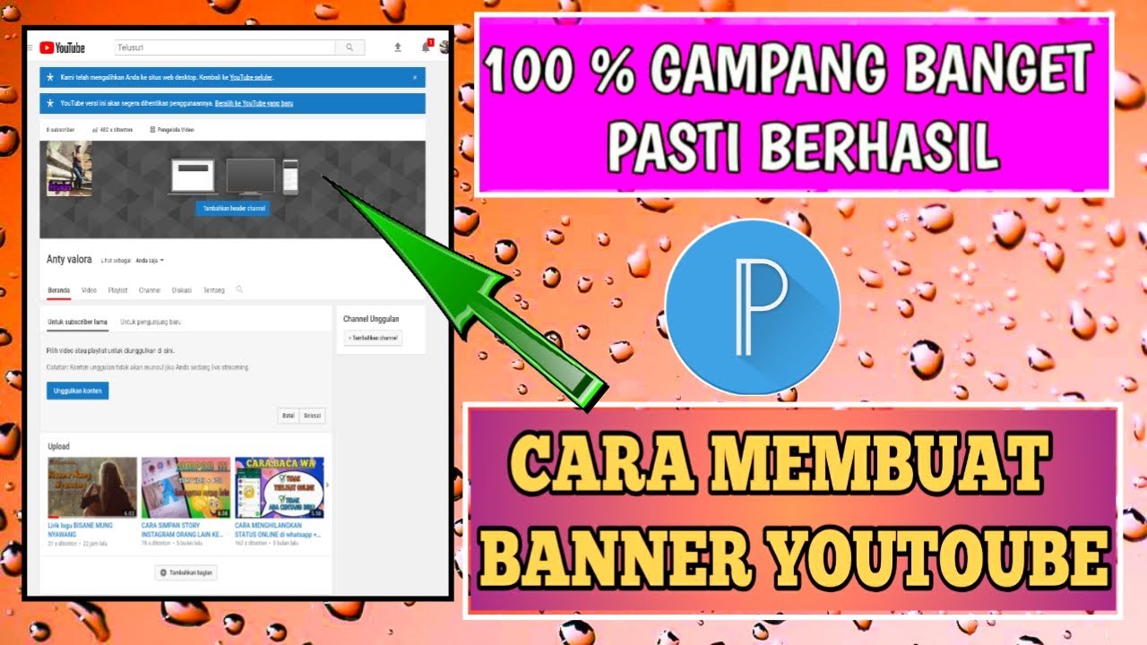 Cara Membuat Banner Youtube 2020 Youtube