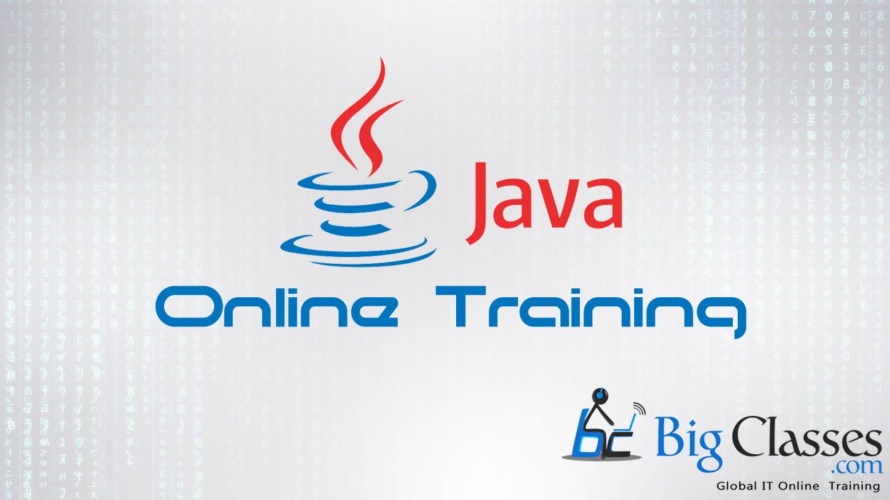 Java Video Tutorial Java Training For Beginners Bigclasses Youtube