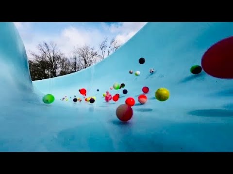 Bouncy Balls Pure Sound Waterslide Youtube