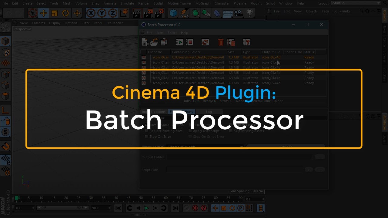 Batch Processor For Cinema 4d Overview Youtube