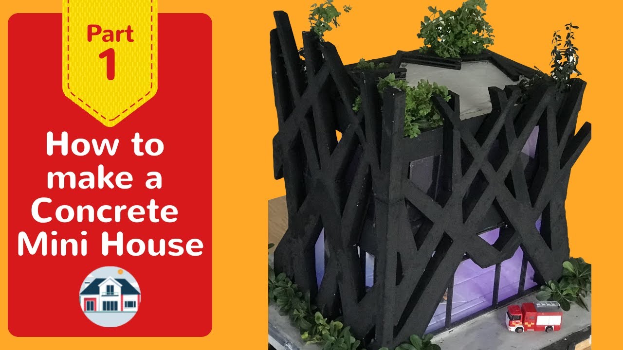 How To Make A Concrete Mini House Youtube