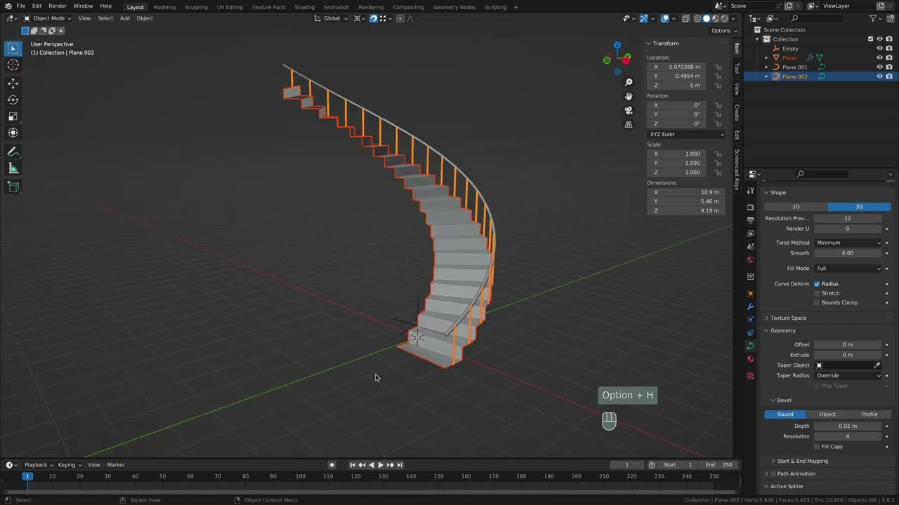 Create A Spiral Staircase In Blender Youtube