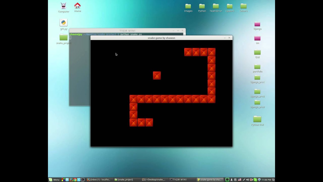 Snake Game With Python Youtube
