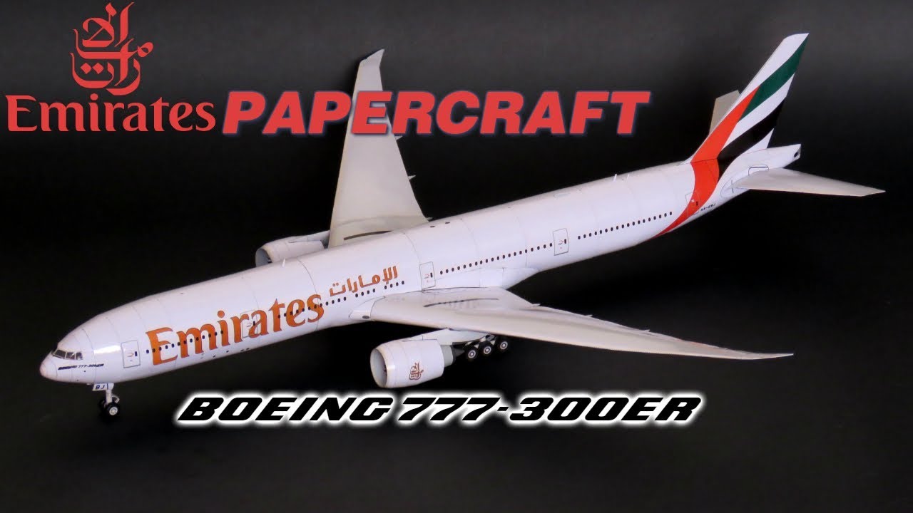 Emirates Boeing 777 300er Papercraft Paper Model Youtube