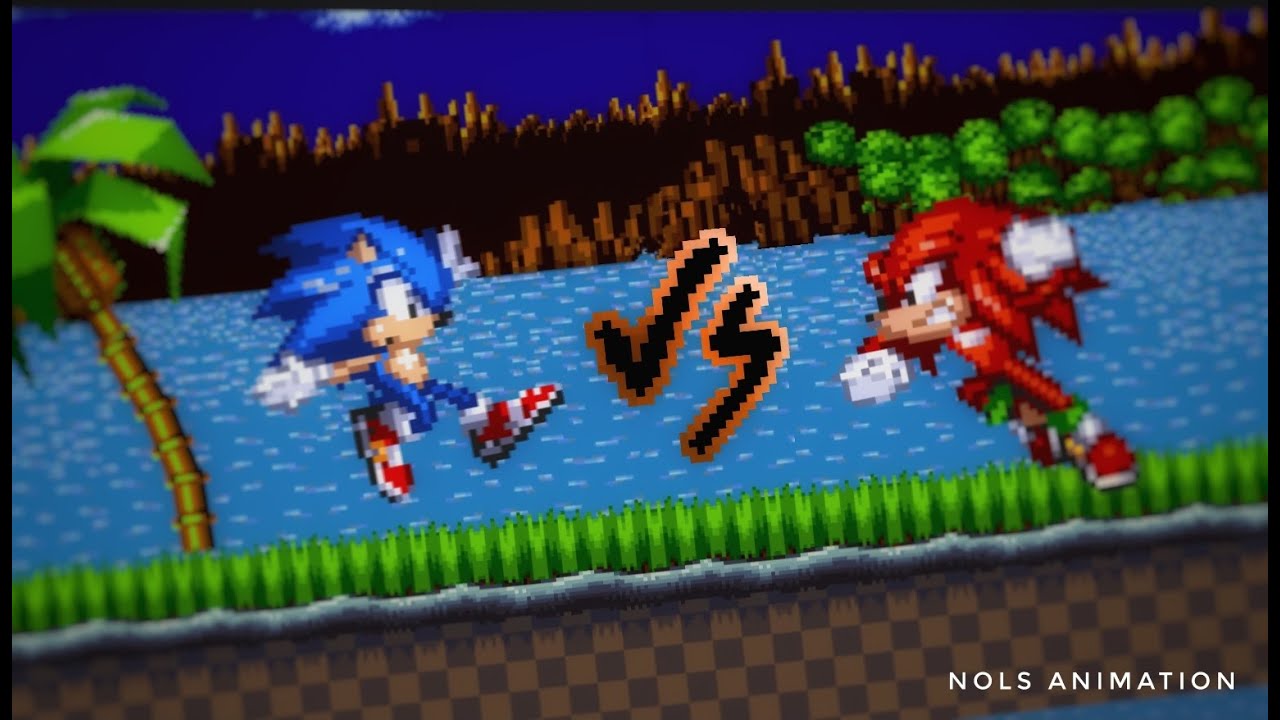 Sonic Vs Knuckles Sprite Animation Dc2 Youtube