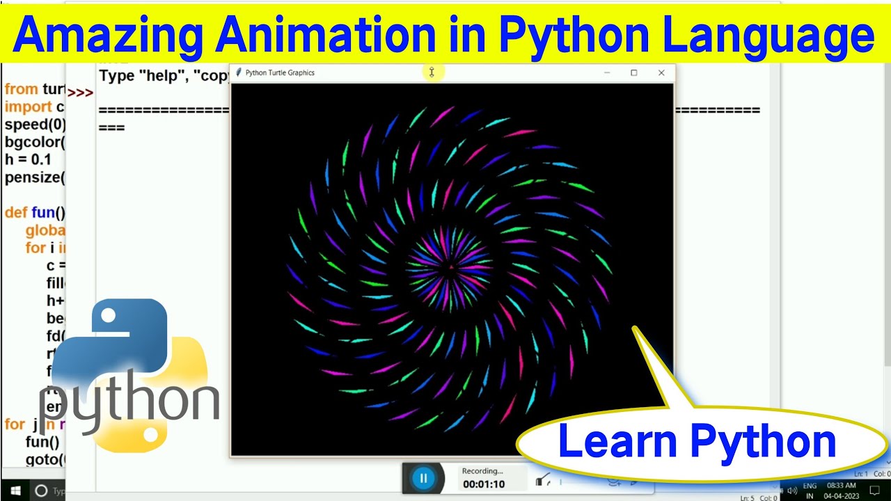 Amazing Animation In Python Light Animation In Python Language