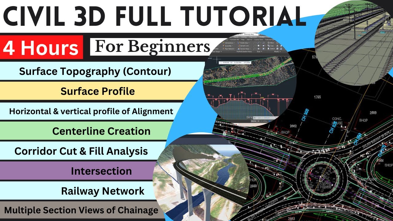 Complete Civil 3d Tutorial With Live Project Full Course On Civil