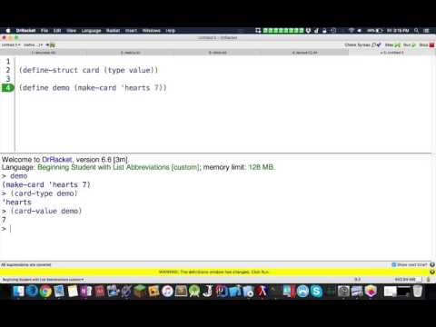 Functional Programming Racket Structs Youtube