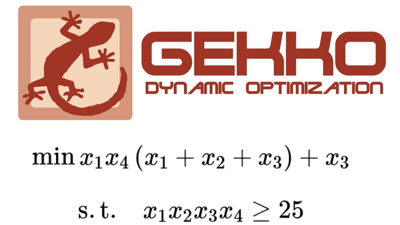 Gekko For Optimization Youtube