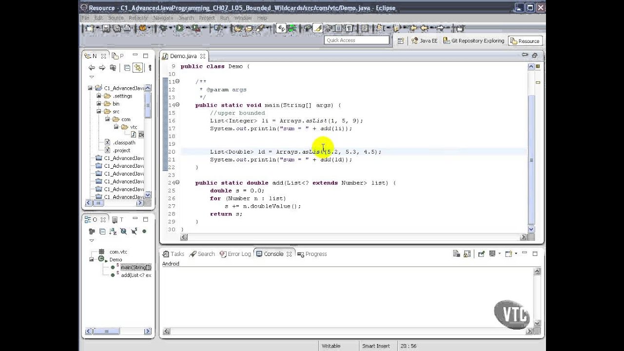 Advanced Java Tutorial Bounded Wildcards Youtube