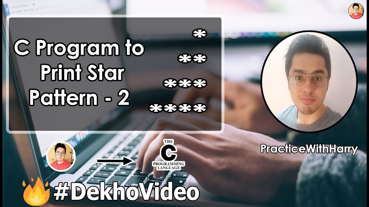 C Program To Print Star Pattern 2 Youtube