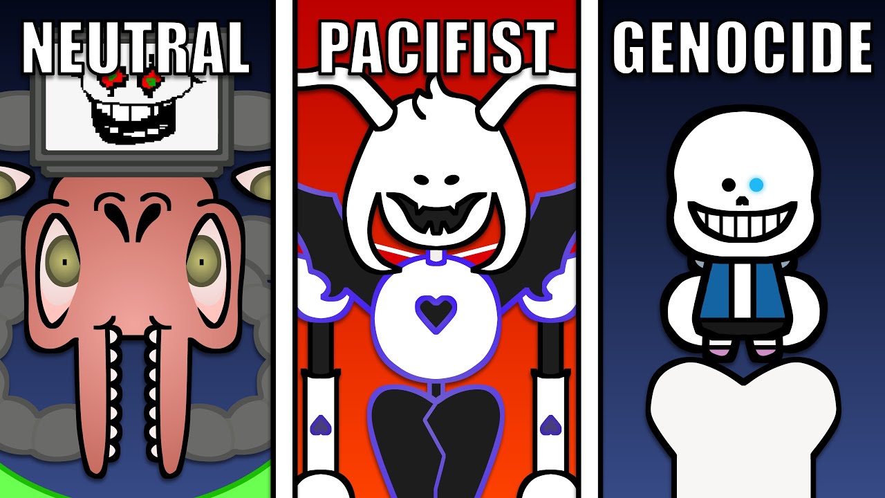 Undertale All Endings Neutral Pacifist Genocide Youtube