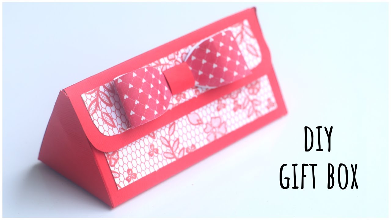 Triangle Gift Box Making Tutorial Youtube
