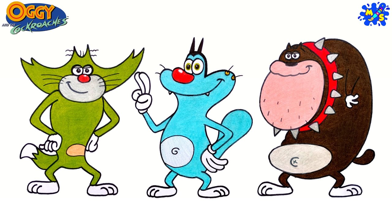 Oggy And The Cockroaches Sketches Poster Oggy And The Cockroaches