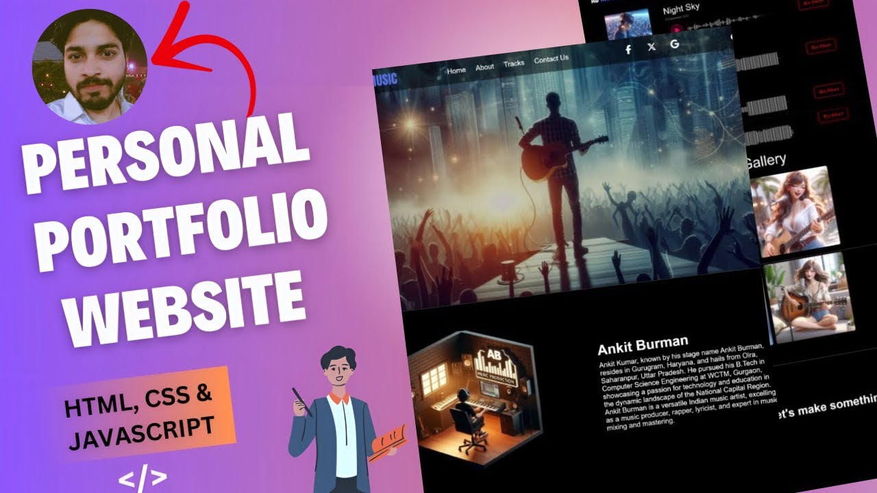 Responsive Portfolio Website Using Html Css Javascript