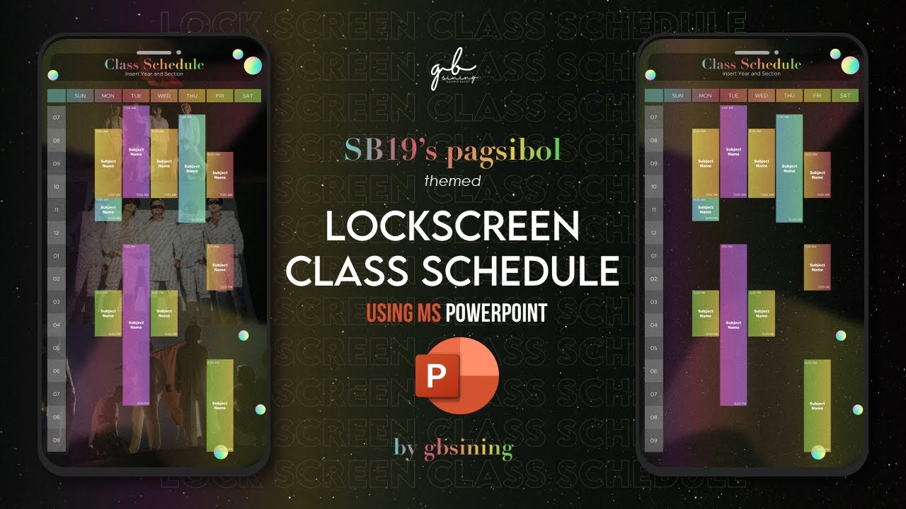 Easy Class Schedule Lockscreen Using Powerpoint Free Template Youtube