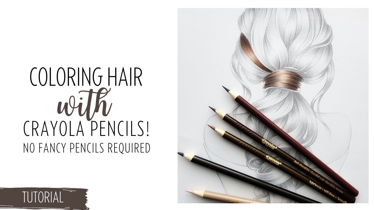Coloring Hair With Crayola Colored Pencils Adult Coloring Tutorial