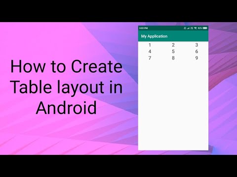 How To Create Table Layout In Android Youtube