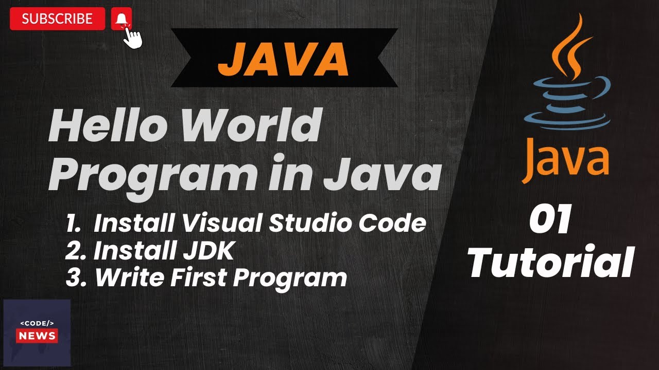 First Java Program Java Hello World Program Youtube