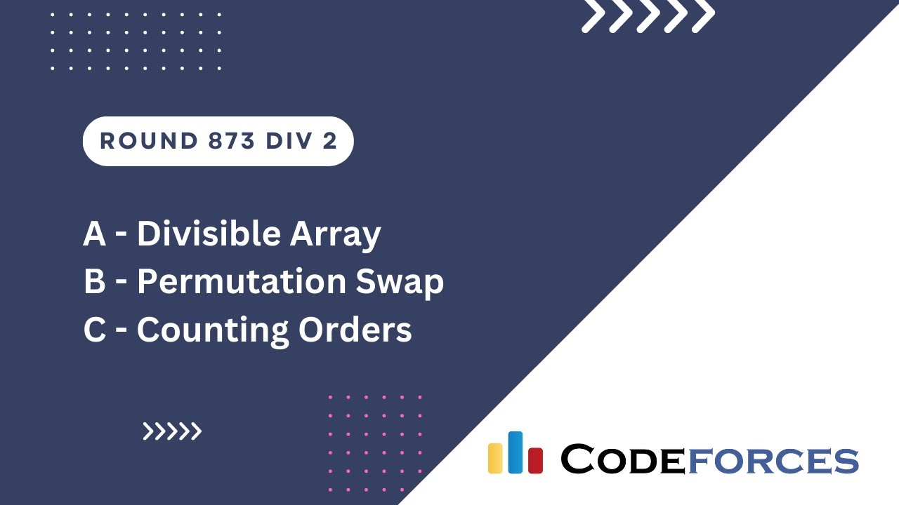 Codeforces Round 873 Div 2 A B C Video Editorial C Youtube