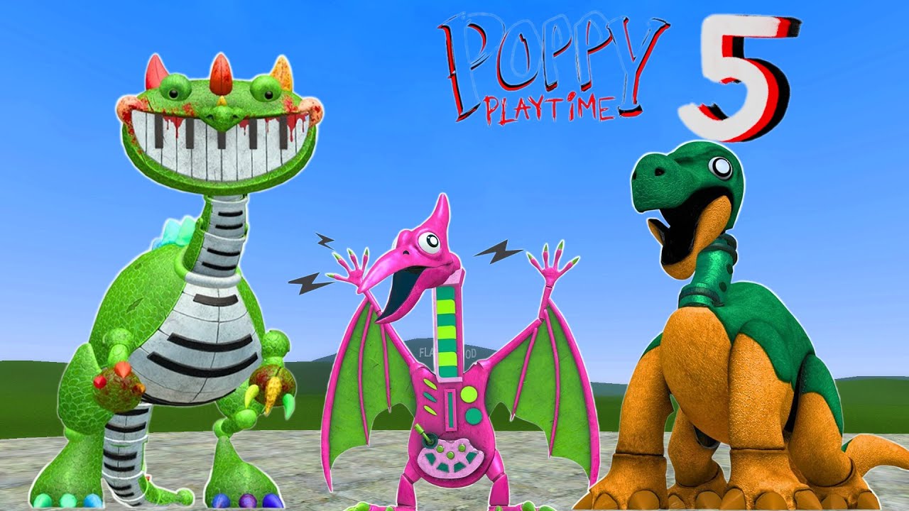 I Found Brontoflute Dino Toy From Pianosaurus Family Poppy Playtime 5