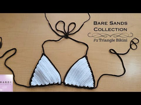 Easy Crochet Triangle Bikini Top Tutorial Bare Sands Collection Part
